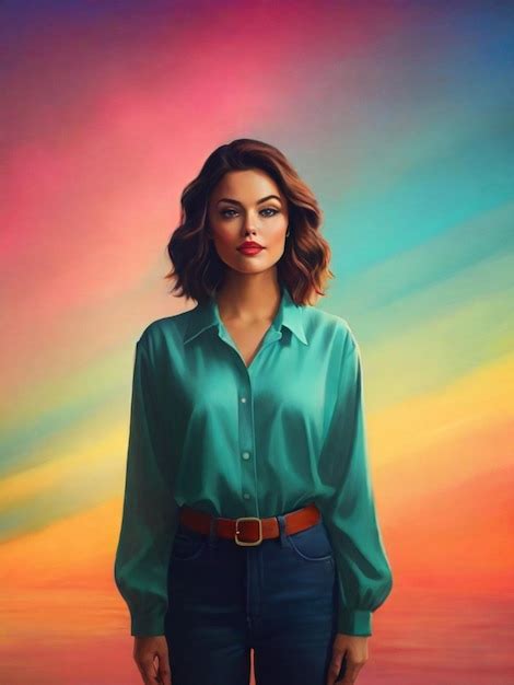 Premium Photo Colorful Neon Girl