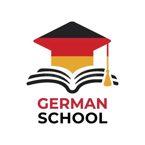 Vector Logo Of The German Language School Stock Vector Illustration Of Element Communication