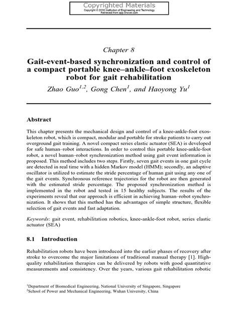 Gait Event Based Synchronization Pdf Actuator Walking