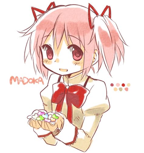 Tarabagani Kaname Madoka Mahou Shoujo Madoka Magica 1girl Blush Bow Character Name Color