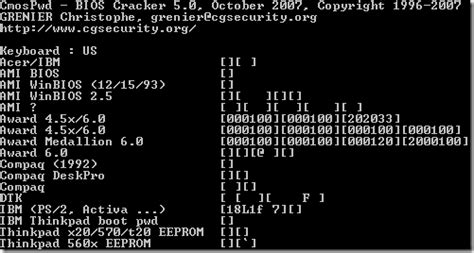 How To Recover BIOS CMOS Password Using Free CMOSPwd Utility