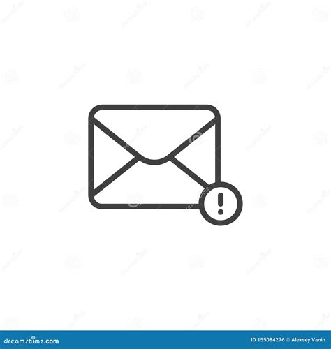 New Spam Message Notification Line Icon Stock Vector Illustration Of Line Button 155084276
