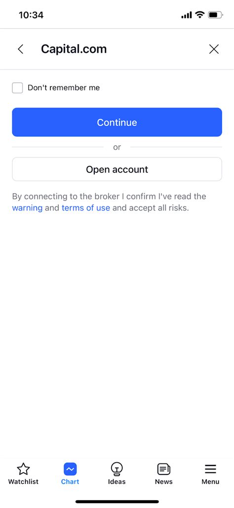 How To Connect A Capital Com Account With A TradingView IOS Or Android App Capital Com