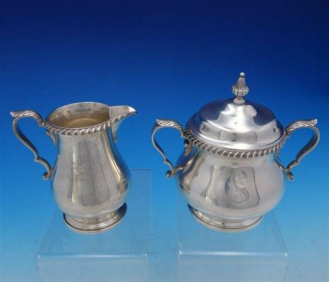 English Gadroon By Gorham Sterling Silver 5 Piece Coffee Tea Set With
