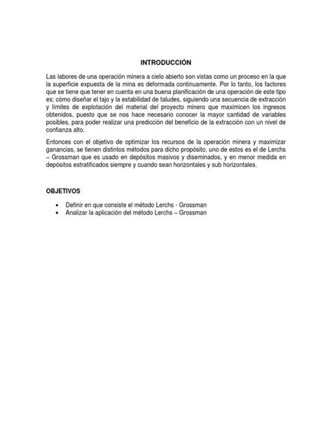 Lerchs Grossman Pdf Programación Dinámica Algoritmos
