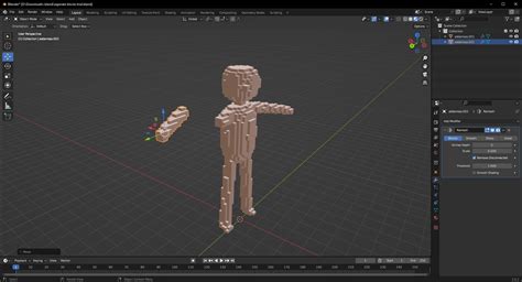 Pixelating An Object With Remesh But Making The Parts Seperate