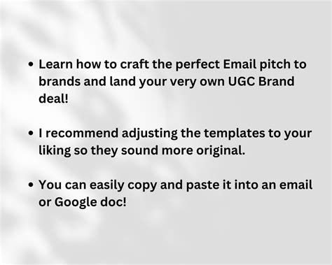 5 Ugc Email Pitch Templates Ugc Pitch Ugc Email Influencer Pitch