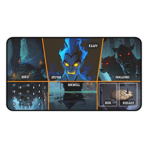 Lorcana Playmat Hades Blue Etsy