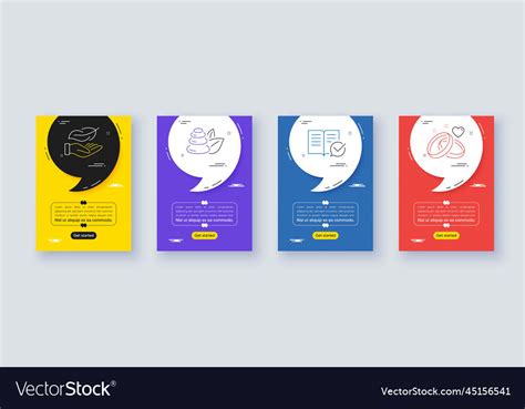 Set Of Spa Stones Approved Documentation Vector Image