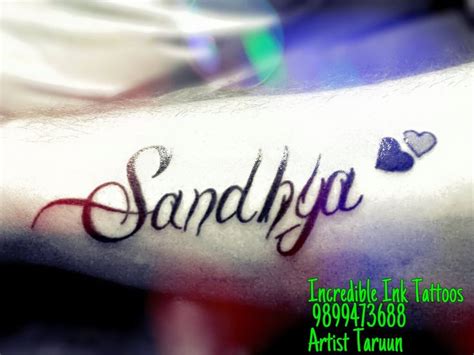 Sandhya Name Tattoo Design
