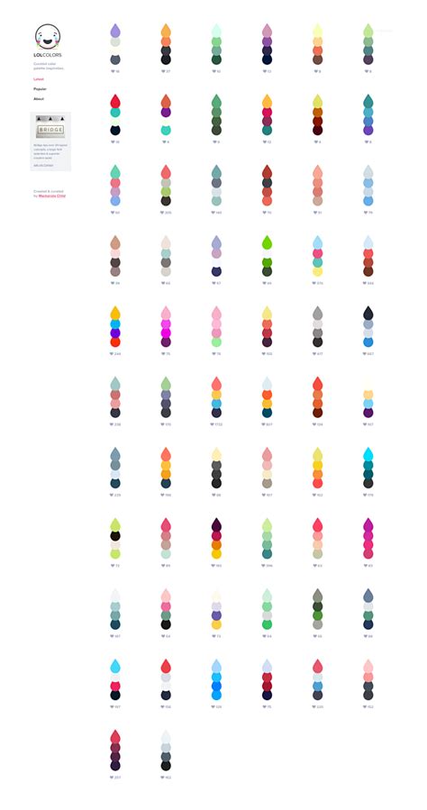 Lol Colors Curated Color Palette Inspiration