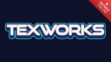 Texworks Blue 3d Text Effect Generator