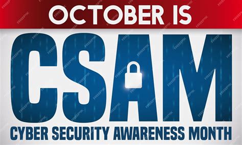 Premium Vector Calendar Design With Acronym For Cyber Security Awareness Month Csam With Code
