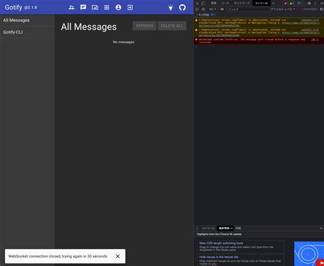 Unexpected Eof On Websocket Connection · Issue 446 · Gotifyserver