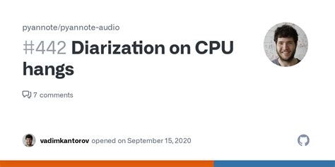 Diarization On CPU Hangs Issue Pyannote Pyannote Audio GitHub