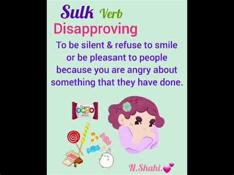 Meaning Of Sulk In English 🔶 Verb Youtube