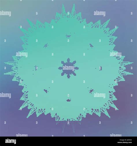 Geometric Abstract Round Form With Connected Line And Dots Graphic Composition For Medicine
