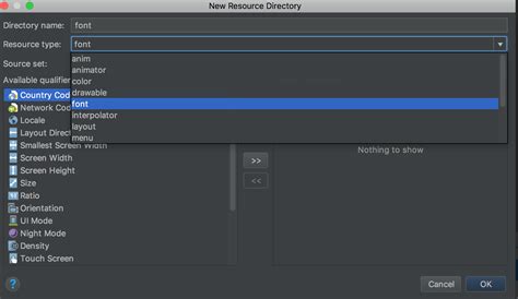 Cannot See Font Resource Type In Android Studio Stack Overflow
