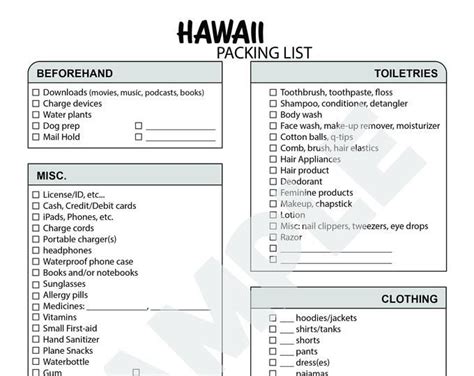 Modern Bright Pink Printable Packing List 85x11 Editable Pdf