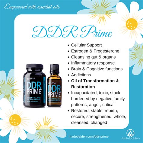 Ddr Prime Cellular Complex Essential Oil Blend Jade Balden