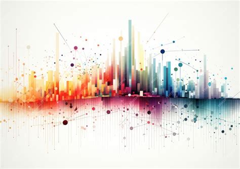 Premium Photo An Abstract Composition Of Colorful Graphs And Charts Representing The Flow Of