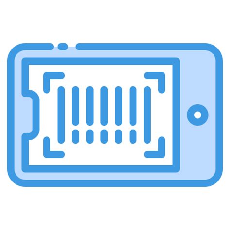 Bar Code Scanner Generic Blue Icon