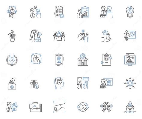 Computational Science Line Icons Collection Algorithms Simulations Modeling Data Analysis