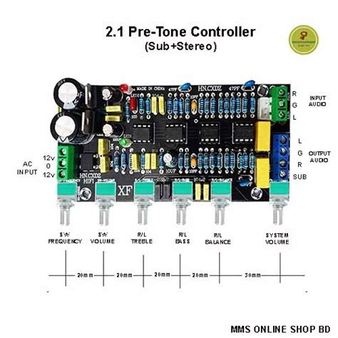Hifi 21 Stereosubwoofer Pre Amplifier Bass Tone Control Lfe Filter