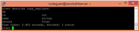 Hive Create Table Online Tutorials Library List