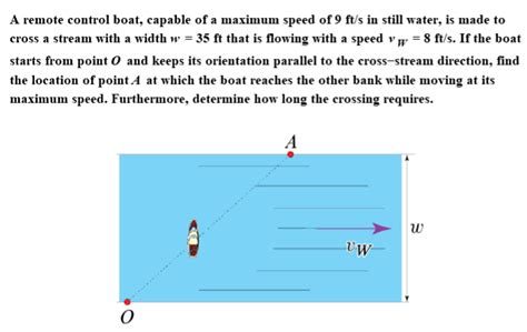 Solved A Remote Control Boat Capable Of A Maximum Speed Of