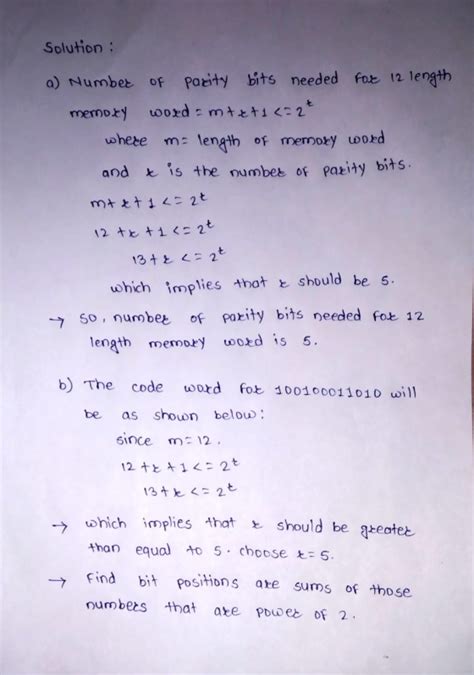 6 Suppose We Want An Error Correcting Code That Will Allow All Single