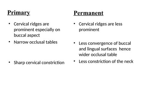 Difference Between Primary And Permanentppt