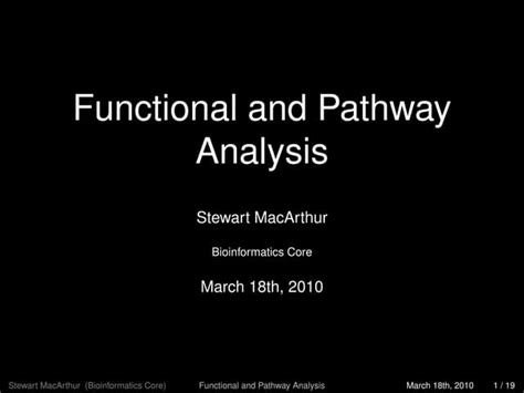 Functional And Pathway Analysis 2010 Pdf Genetics Science