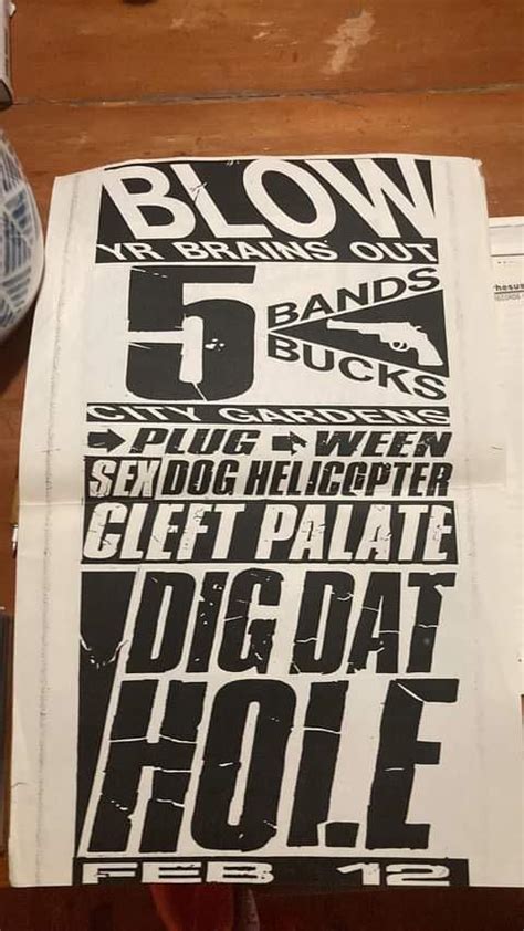 Ween Spotted On This Super Early City Gardens Poster From 1987 Rween