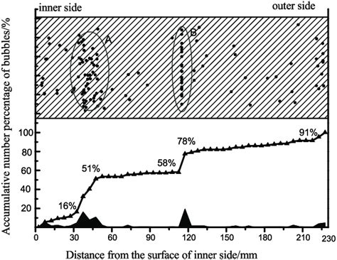 Bubble Distribution In Thickness Direction Of The Slab Download Scientific Diagram