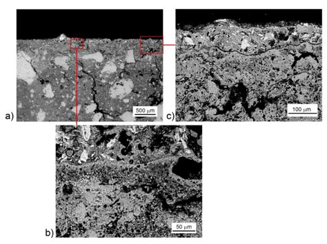 Sem Bse Microphotographs Of B2 Sample Cross Section A General View