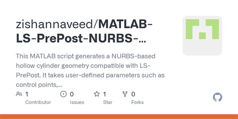 GitHub Zishannaveed MATLAB LS PrePost NURBS Geometry This MATLAB Script Generates A NURBS