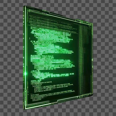 Premium Psd Png Futuristic Digital Code Interface