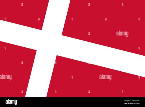 denmark flag rectangular cutout of rotated vector flag stock vector