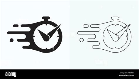 Time And Clock Set Of Linear Icons Time Management Timer Speed Alarm Restore Time