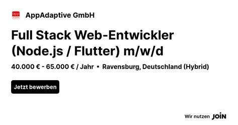 appadaptive ravensburg full stack web entwickler node js flutter