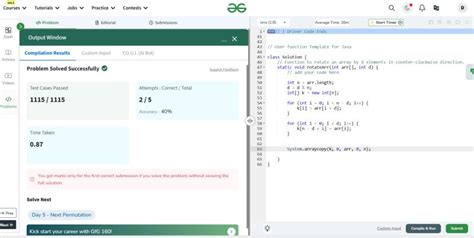 Disha Raghuwanshi On Linkedin Dsa Codingchallenge Geeksforgeeks Programmingm Problemsolving
