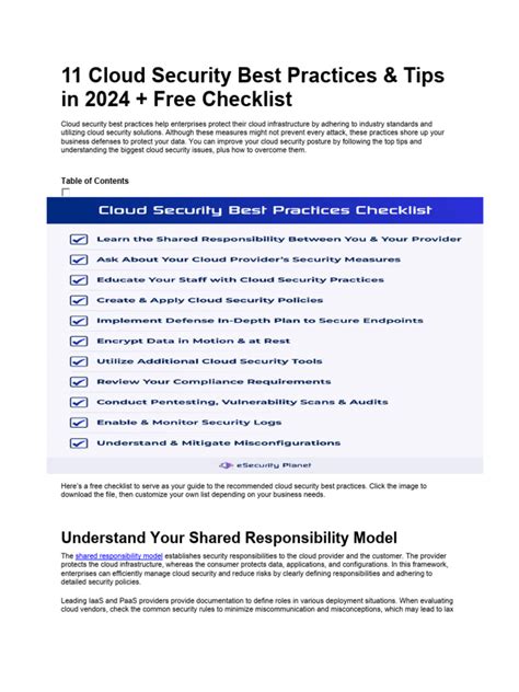 11 cloud security best practices pdf security computer security