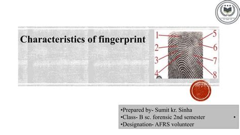 Fingerprint Characteristics Pptx