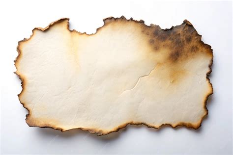 Realistic Burned Paper Texture On White Background Premium Ai
