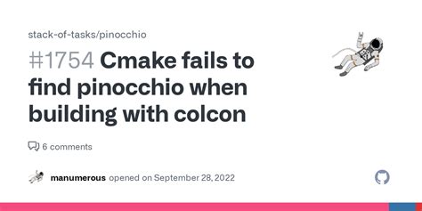 Cmake Fails To Find Pinocchio When Building With Colcon Issue Stack Of Tasks Pinocchio