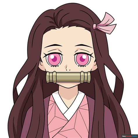 How To Draw Nezuko Kamado From Demon Slayer Really Easy Drawing Tutorial