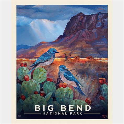 National Parks Big Bend Poster Multi Panel Quilting Fabrics Sewing