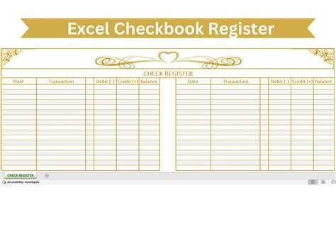 Checkbook Register Excel Spreadsheet Checkbook Register Excel Template