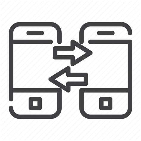 Arrows Mobile Phone Smartphones Synchronization Transfer Icon